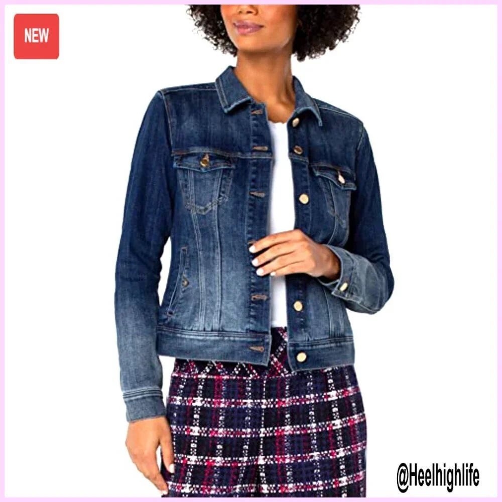 Jackets & Coats | Classic Denim Jacket With Stretch Front Pockets ...